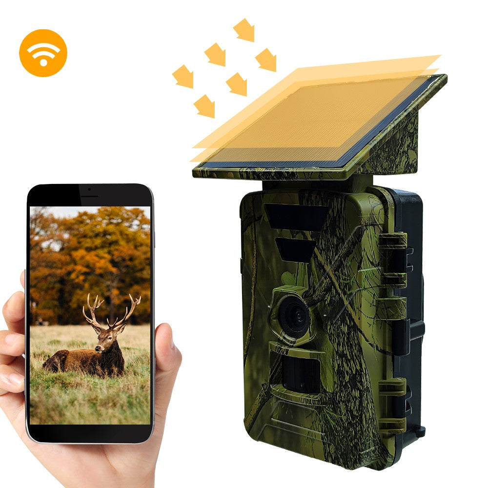 PR903W Solar Powered Outdoor Hunting Camera 8K 60MP WiFi Infrared Nigh