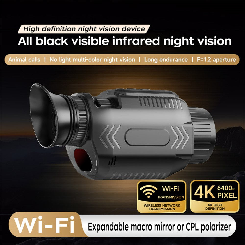 D15 WiFi Night Vision Monocular Camera 4K Video 64MP Photo 28X Zoom fo