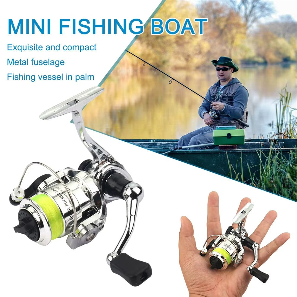 MN100 Mini Fishing Reel 2+1 Ball Bearings Metal Body Spinning Wheel wi