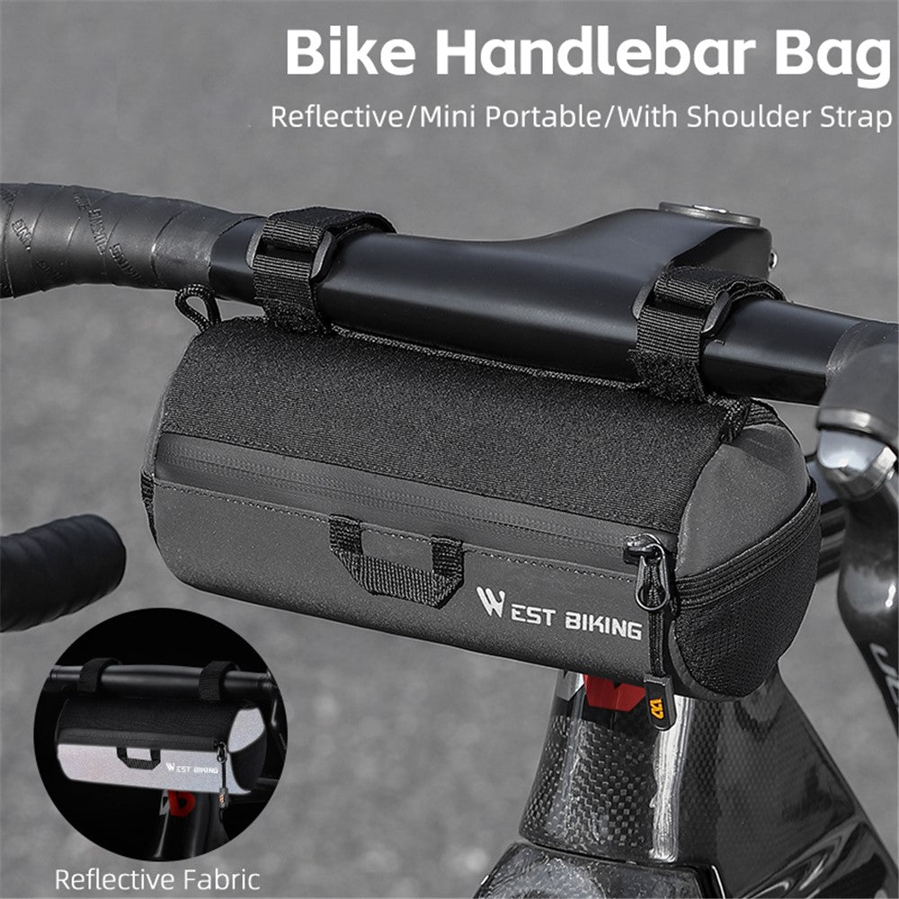 WEST BIKING YP0707361 Reflective 1L Mountain Bike Handlebar Bag with S