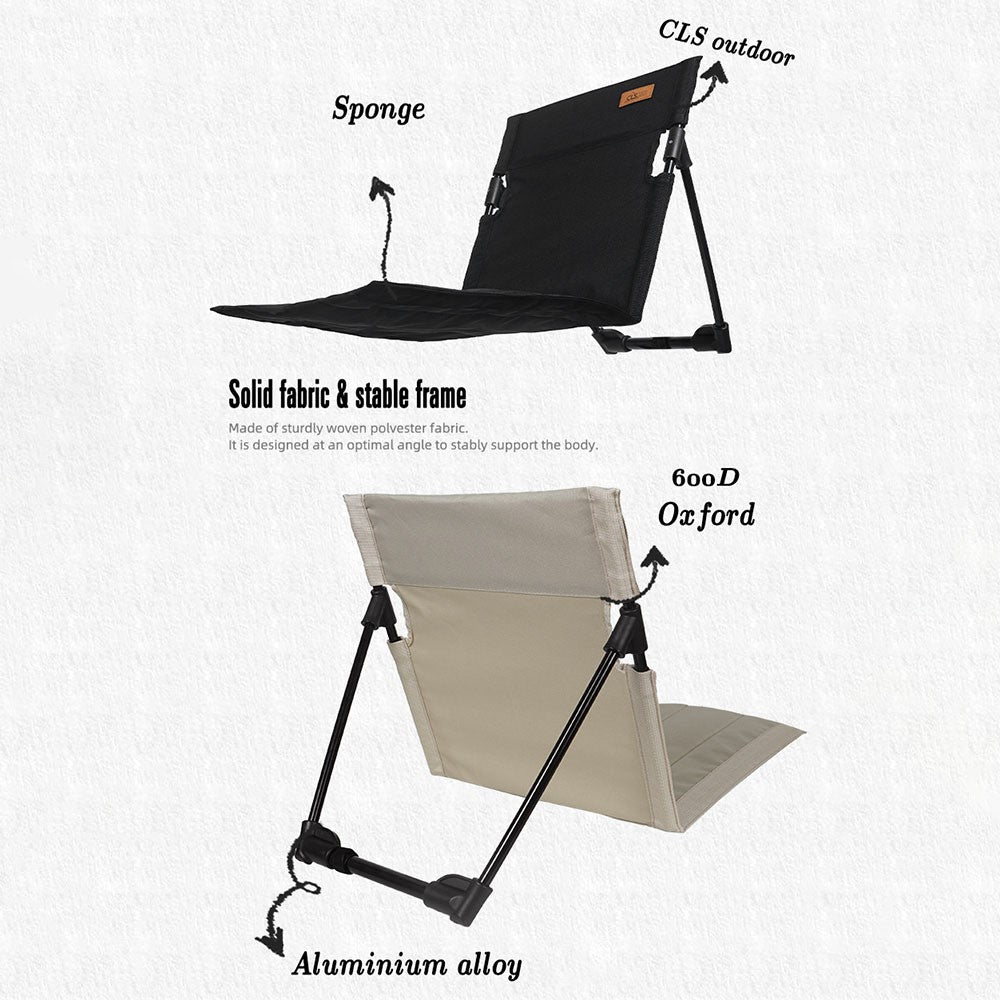 CLS Folding Camping Picnic Chairs Seat Mat Stadium Seating with Storag