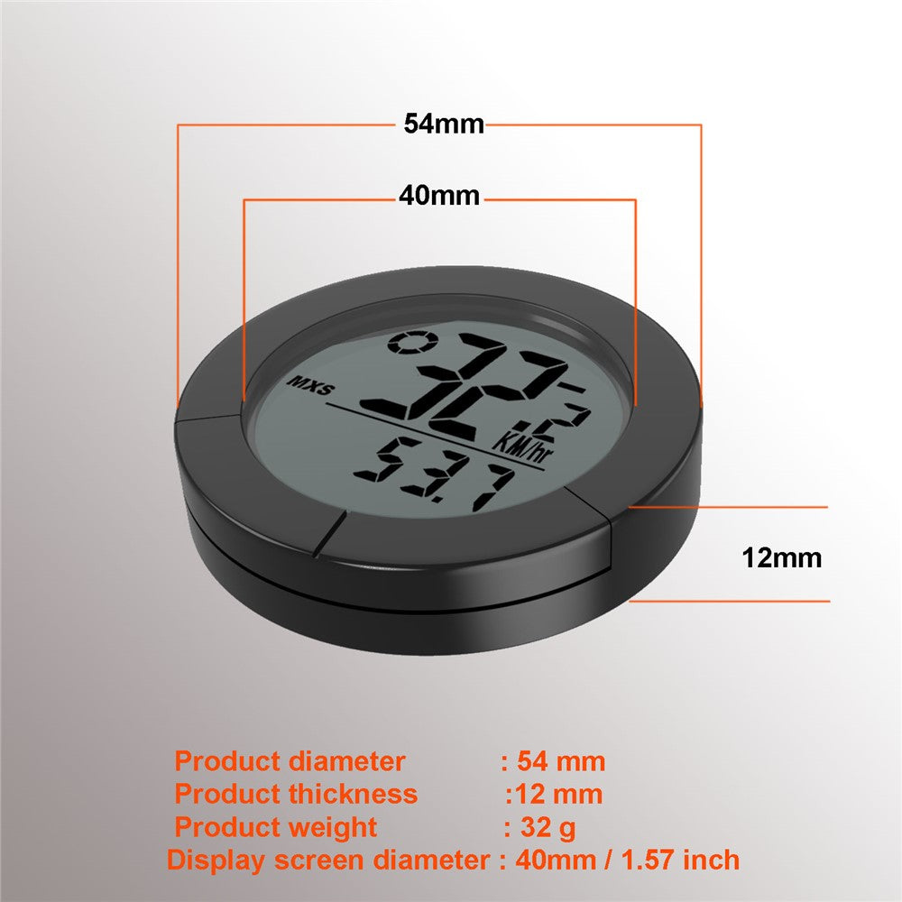 B50-BC23 1.57" Display Bicycle Speedometer Temperature Measuring Water