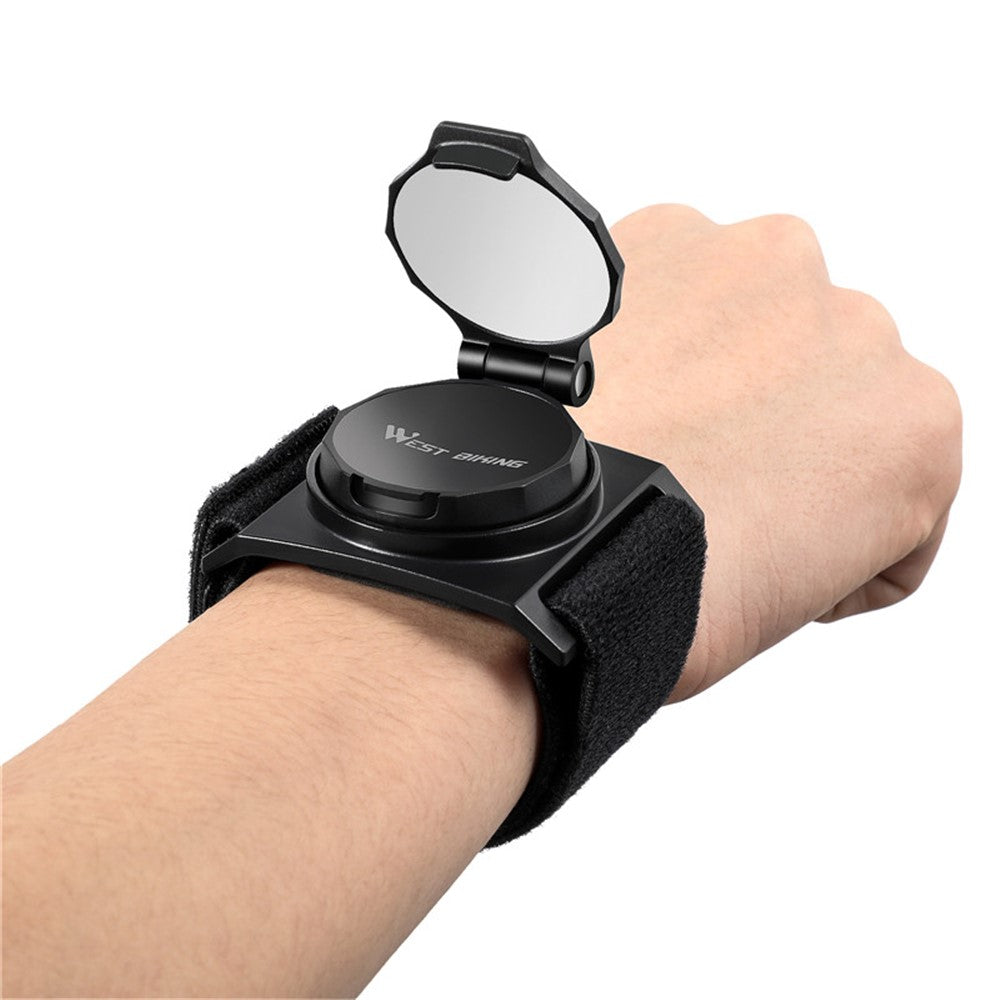 WEST BIKING 360 Degree Rotating Bicycle Cycling Wrist Band Rear View M
