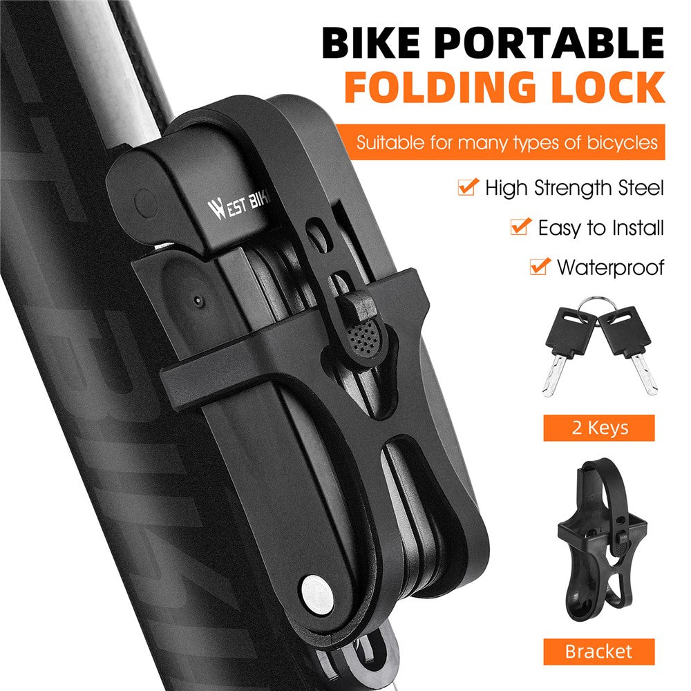 WEST BIKING YP0705090 Mini Portable Bicycle Lock Anti-Theft Mountain B
