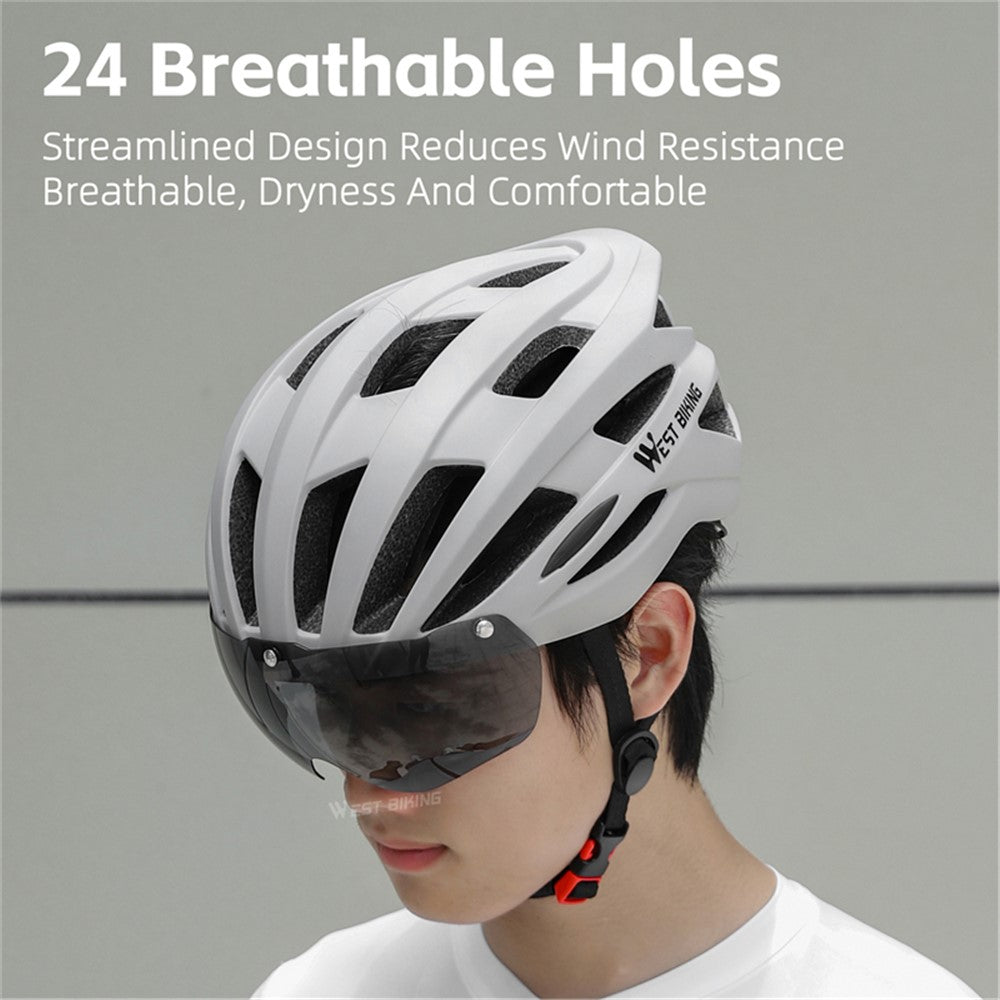 WEST BIKING YP0708120 EPS Foam Cycling Helmet with Magnetic Suction Ph