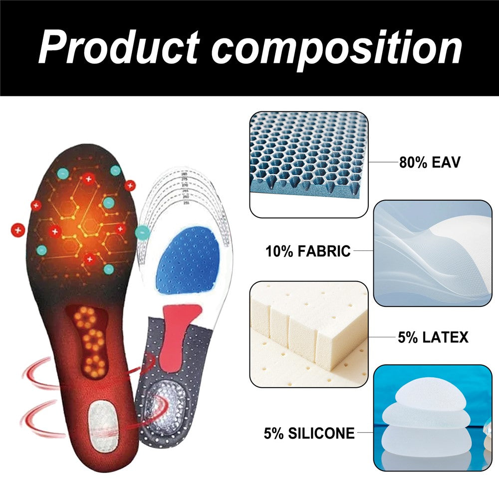 HOUKEA HKB05-A016-1-RD1 1 Pair Arch Support Insoles Flat Foot Correcti