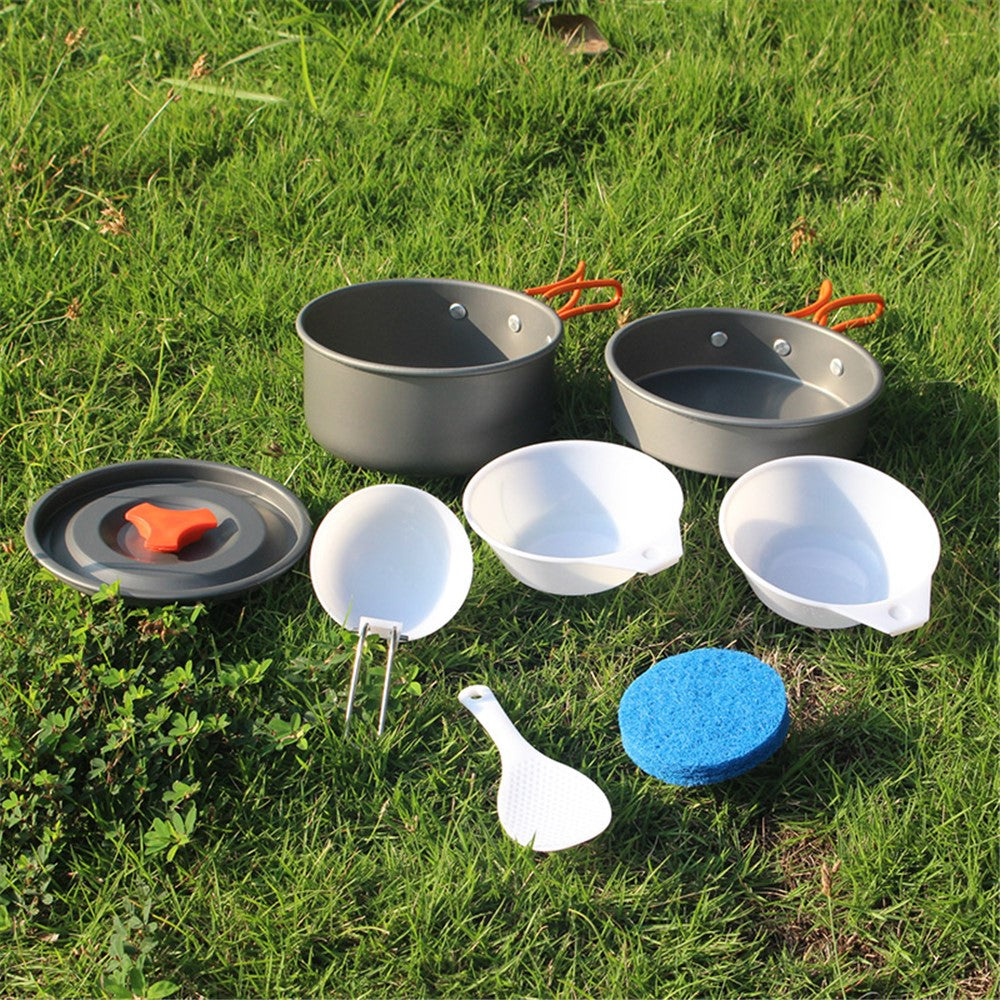 AOTU WH200 7PCS/Pack Outdoor Camping Picnic Cooking Set with Pots and