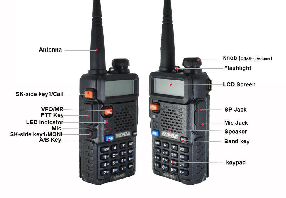 Baofeng UV-5R 8W True High Power 8 Watts Powerful Walkie Talkie Long R