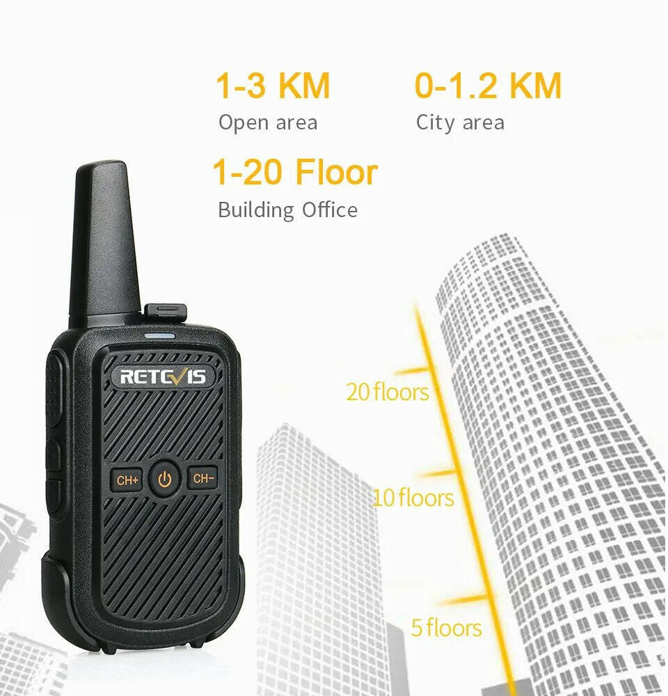 Mini Walkie Talkie Retevis RT15 Portable Two Way Radio Portable Radio