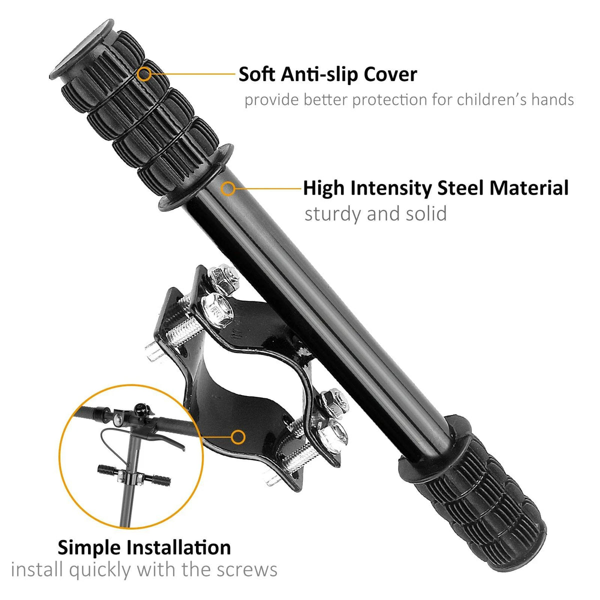 Universal Electric Scooter Handlebar Kids Skateboard Handle Grip Bar H