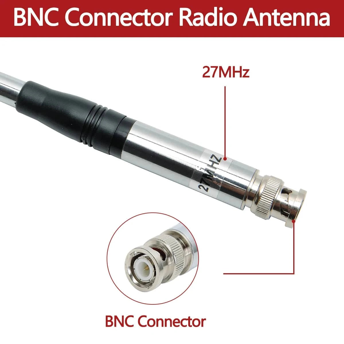 27Mhz BNC Telescopic Antenna for Cobra Midland Uniden Maxon President