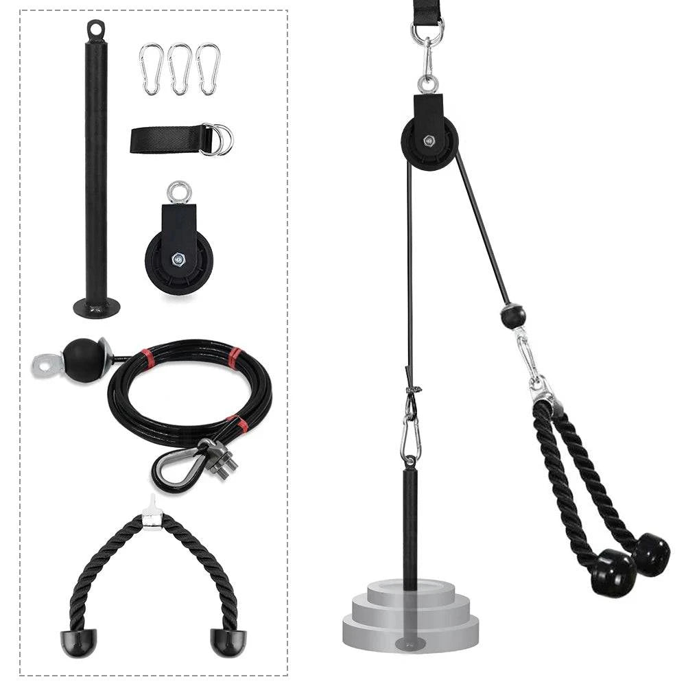 Workout Pulley Cable System DIY Loading Pin Lifting Triceps Rope Fitne