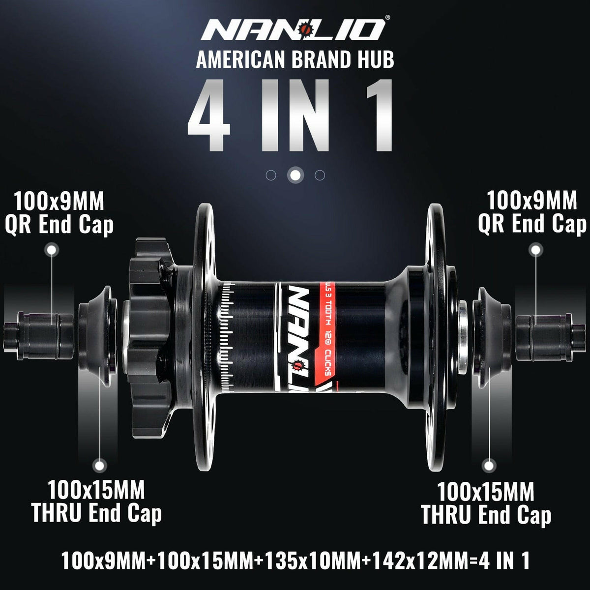NanLio Bicycle hubs XM820 Mountain Bike Hub 28/32/36 Holes Alloy 6 Paw