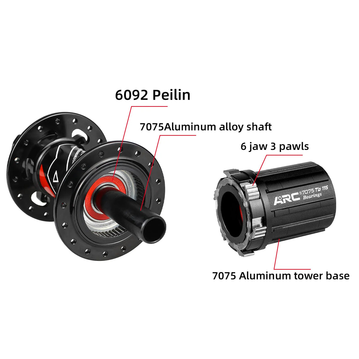 ARC MT009 BOOST front rear hub mtb mountain bike hub 28 32 holes 110mm