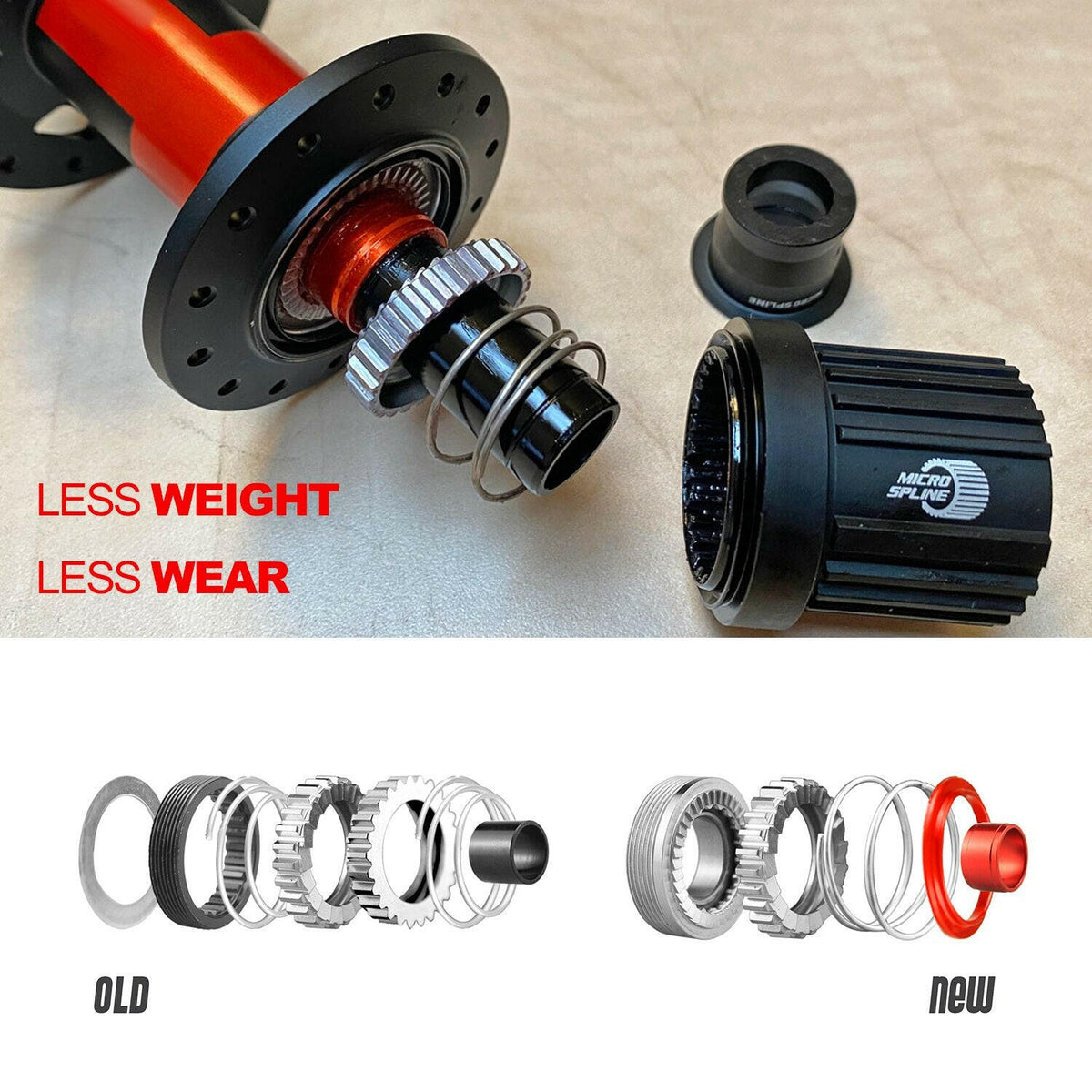 Bike HG XD Micro Spline MTB Freehub Kit Ratchet Exp Ratchet System 11