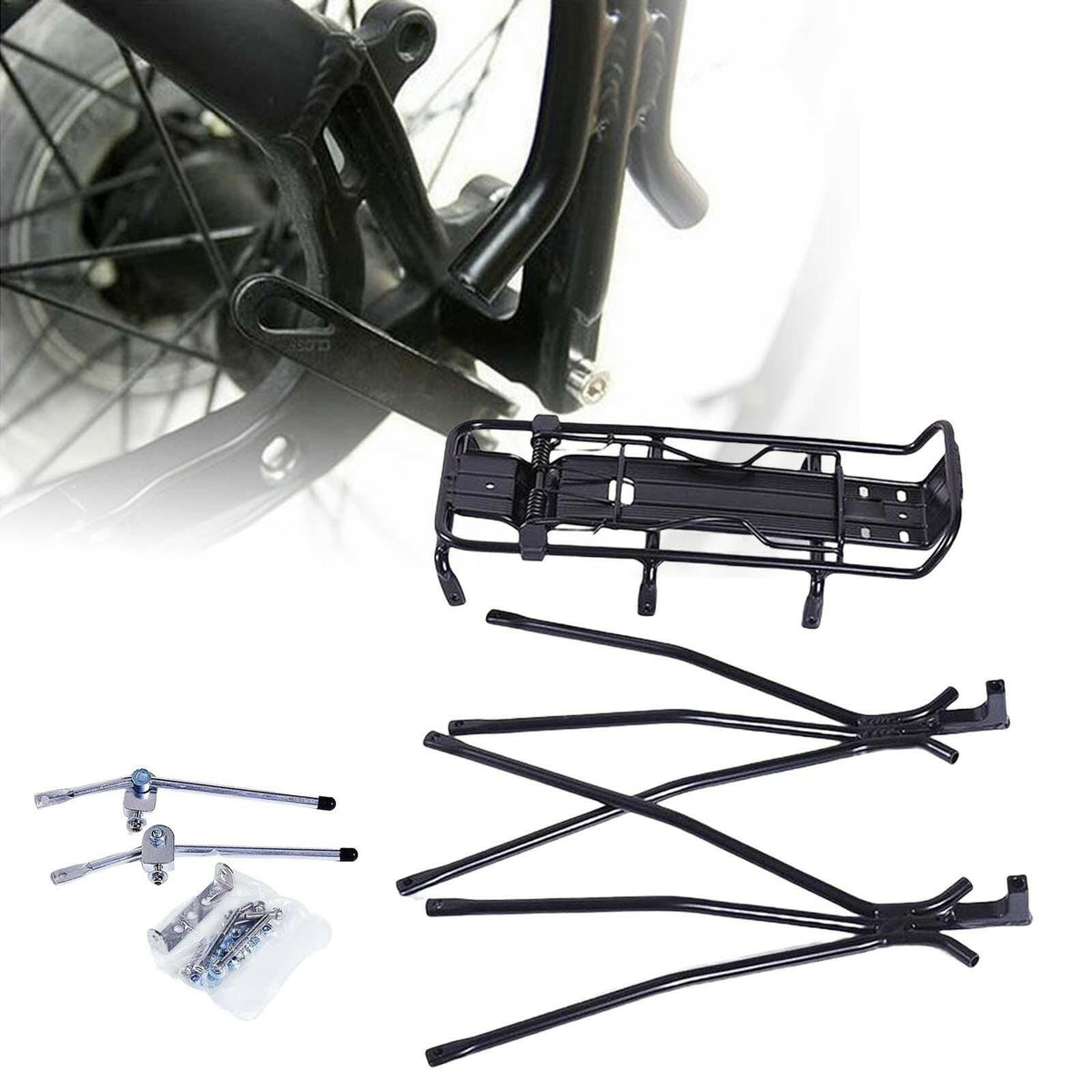 Mountain Road Bike Rear Carrier Rack Cargo Pannier Rack Touring Carryi
