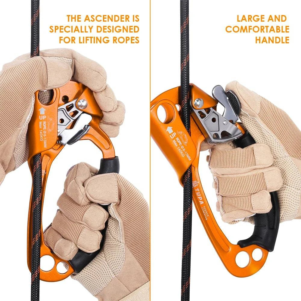 Outdoor Hand Ascender Climbing Ascender 8-13mm Vertical Rope Access Cl