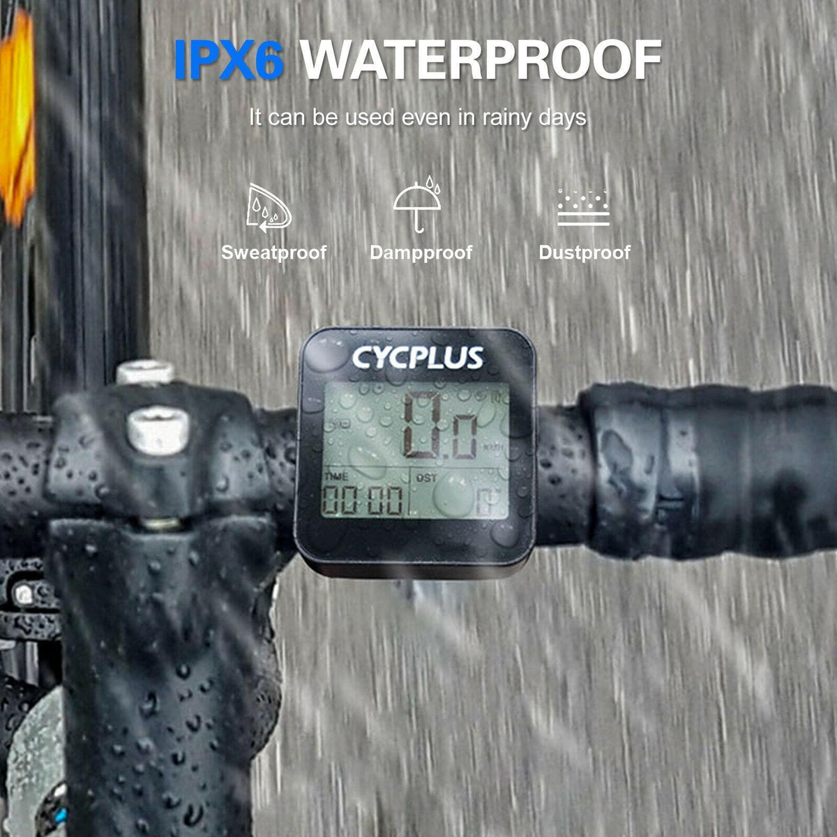 CYCPLUS G1 Wireless GPS Bike Computer Bicycle Speedometer with Mount H