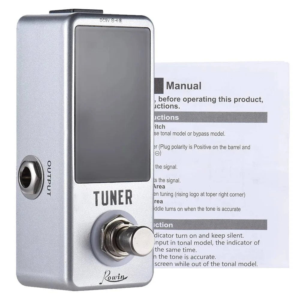 Mini Chromatic Tuner Pedal Effect LED Display True Bypass for Guitar B
