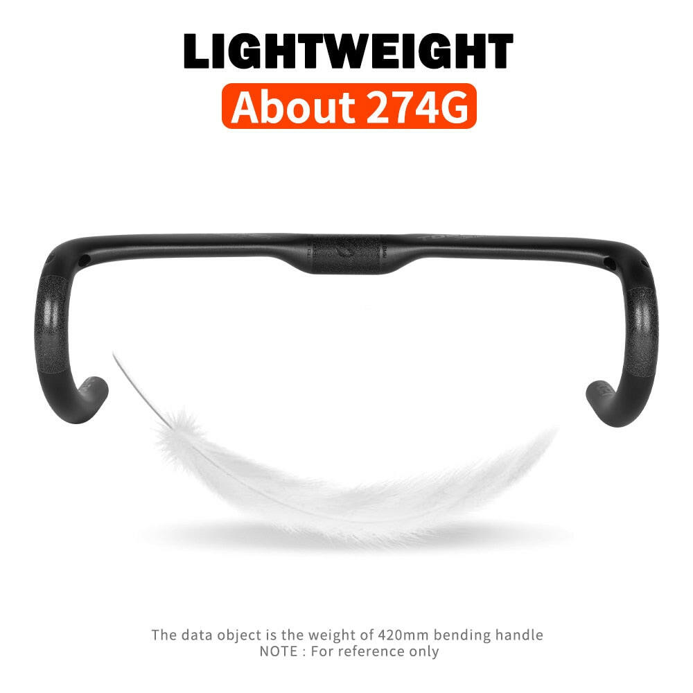 TOSEEK ZXB-TWO Bike Carbon Road Handlebar 400/420/440mm UD Matt Intern