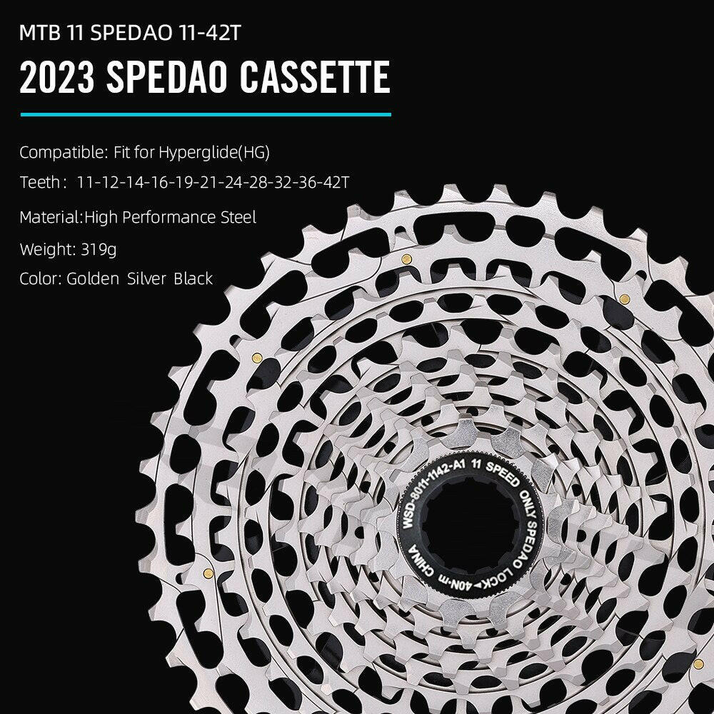 SPEDAO MTB Bicycle Cassette Steel 11s 11-42T 11 Speed Bike Freeewheel