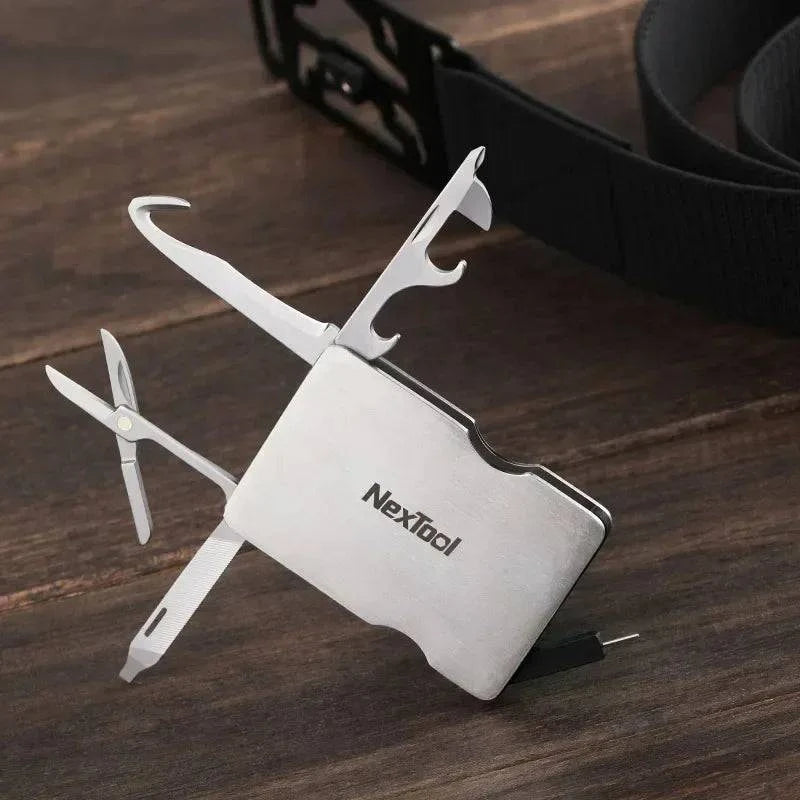NexTool Outdoor Multi Functional Men Waist Belt Buckle Repair Tool Scr