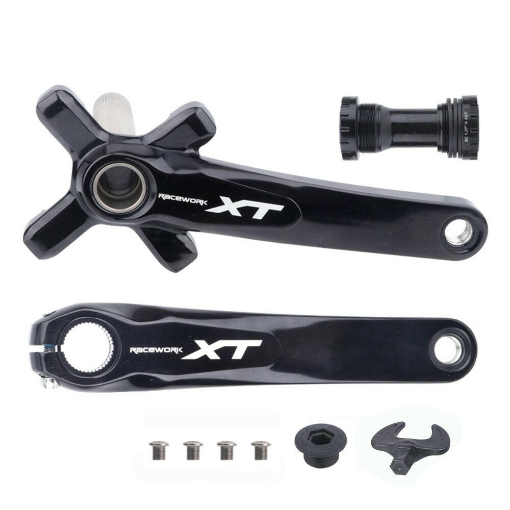 RACEWORK XT MTB Bicycle Crankset 104BCD Mountain Bike Crank 170mm 175m