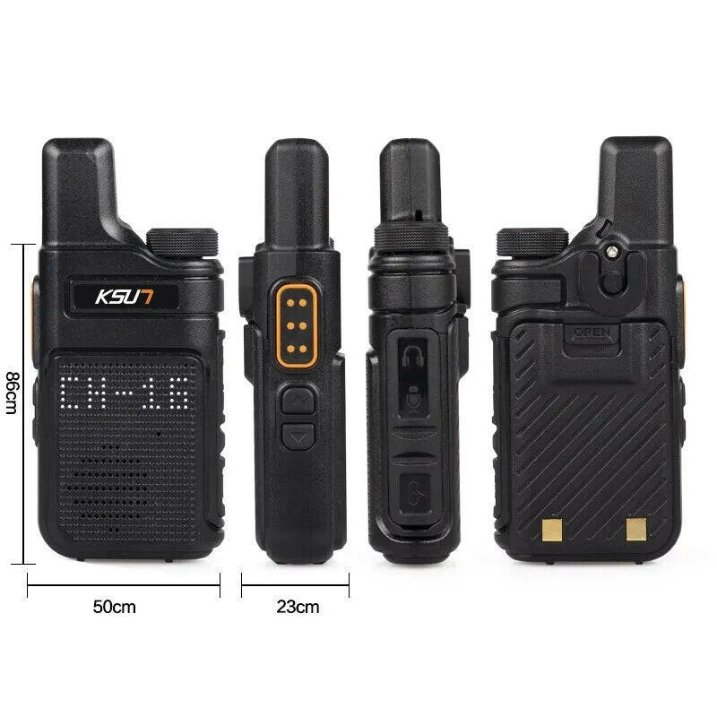 KSUT PMR446 Walkie Talkie 2 Pieces Mini Size Portable Handheld Radio W