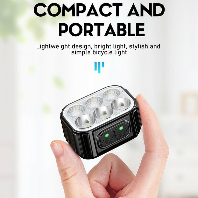 Bicycle Q6 Light Set Bike LED Front Rear Lights USB Charge MTB Road Bi