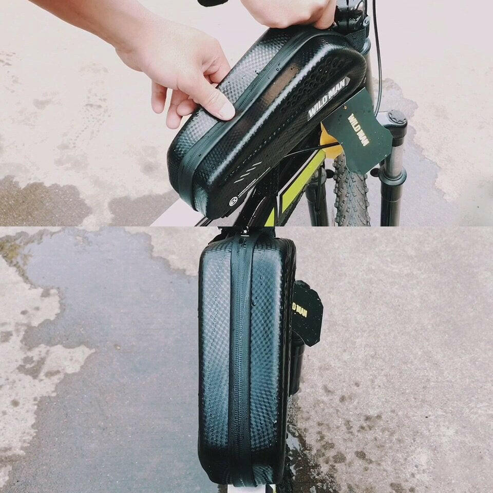 WILD MAN Mountain Bike Bag Top Tube Pannier Rainproof Waterproof Bicyc