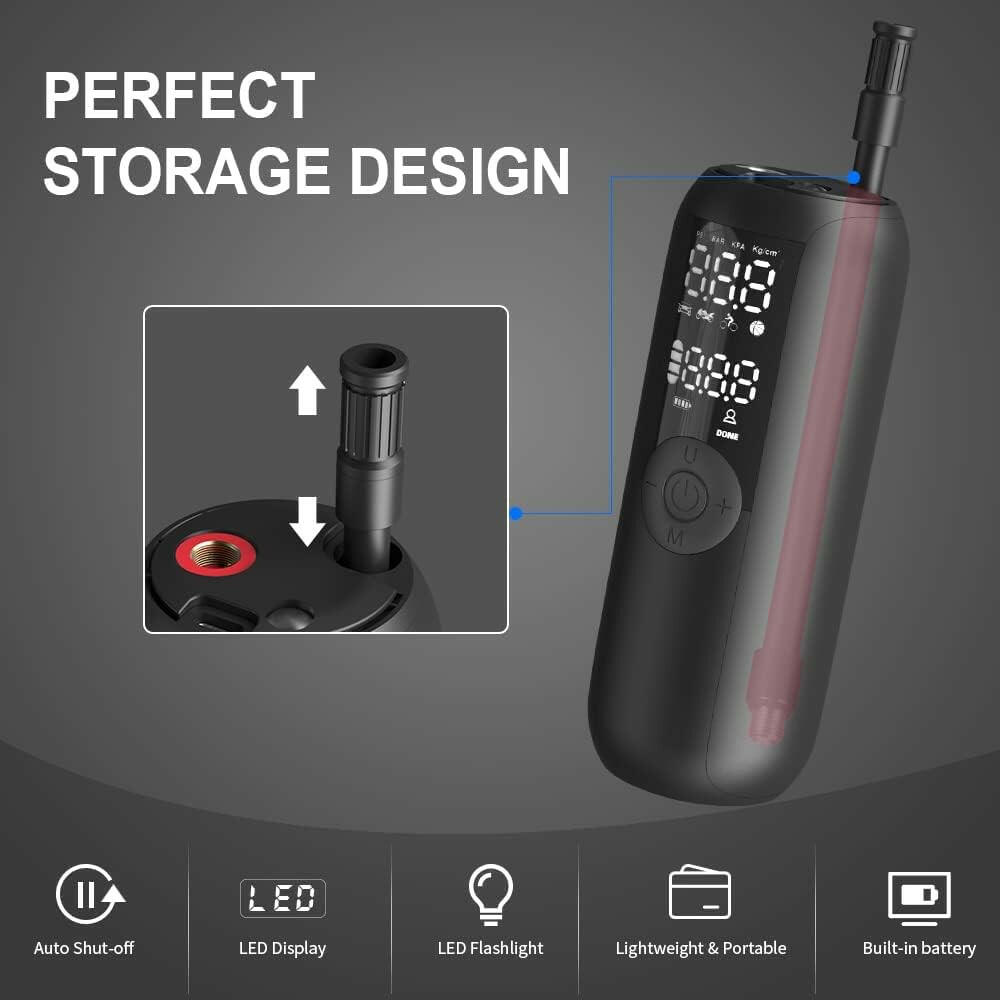 Woowind LP1 Tire Inflator and Mini Bike Pump, Portable Air Compressor