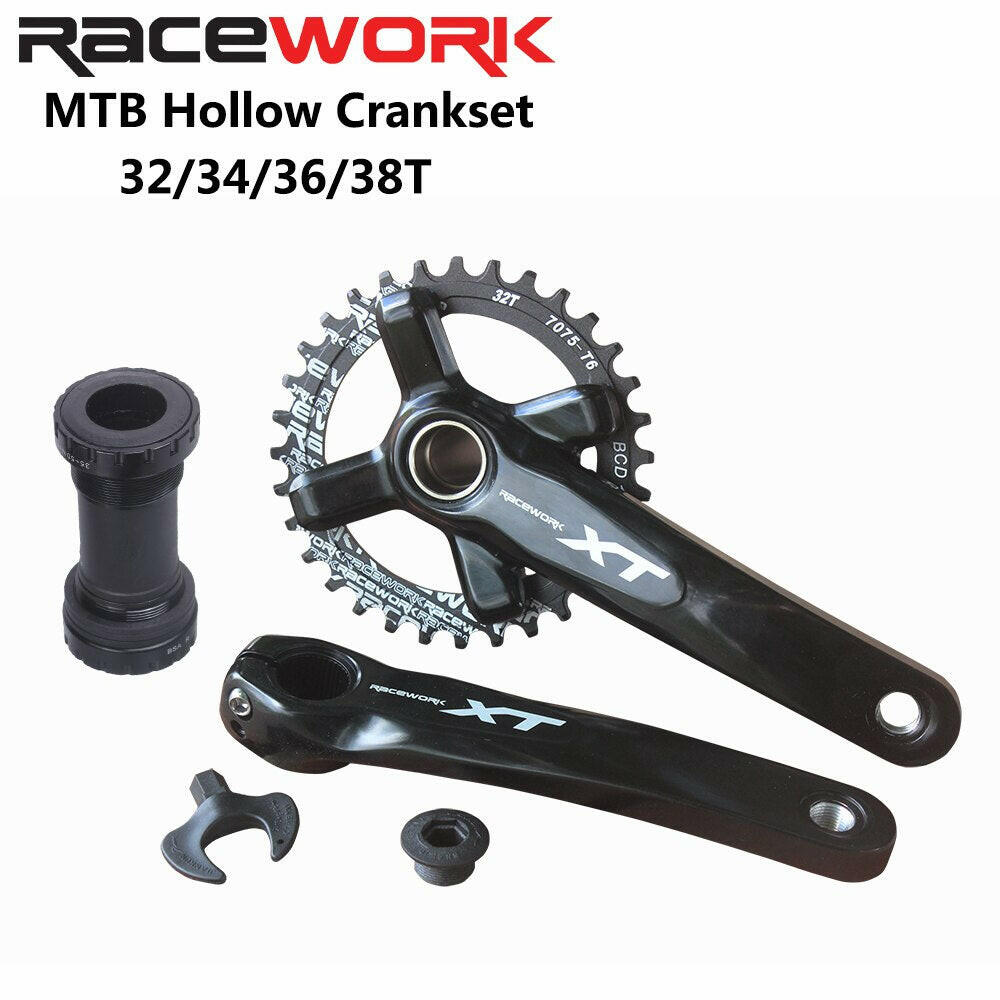RACEWORK XT MTB Bicycle Crankset 104BCD Mountain Bike Crank 170mm 175m