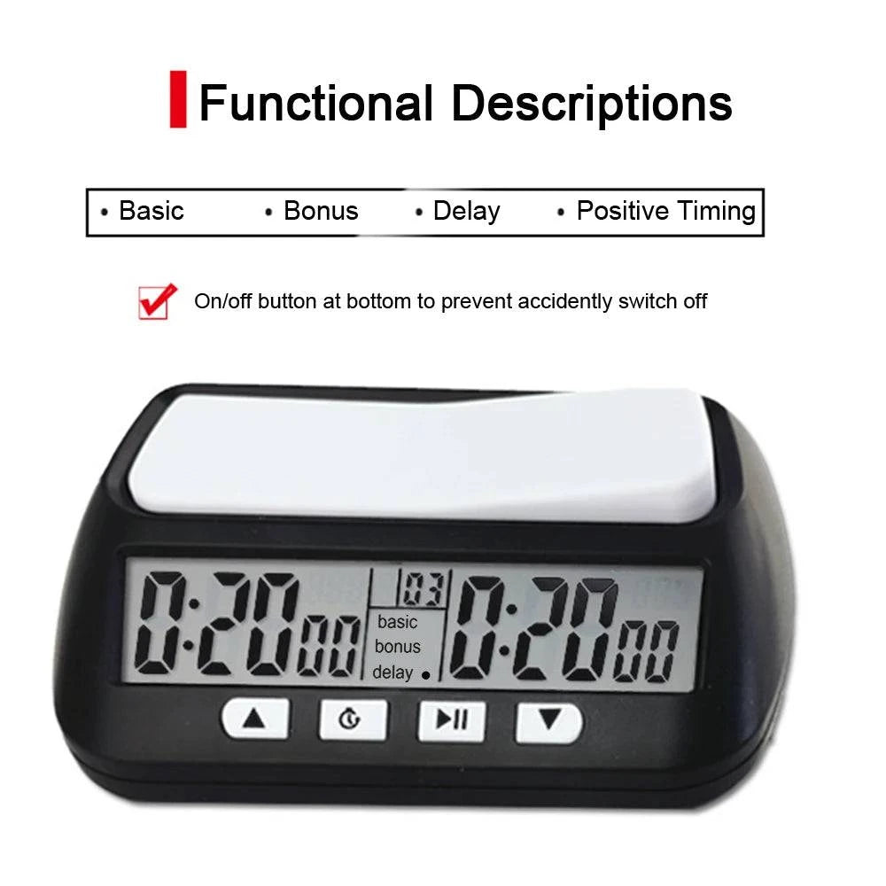 3-in-1 Multipurpose Portable Professional Chess Clock Digital Chess Ti