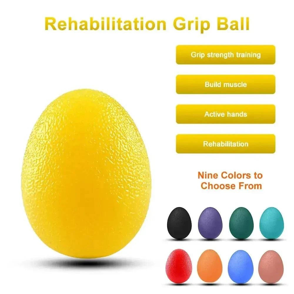 Silicone Hand Grip Ball Egg Men Women Gym Fitness Finger Heavy ...