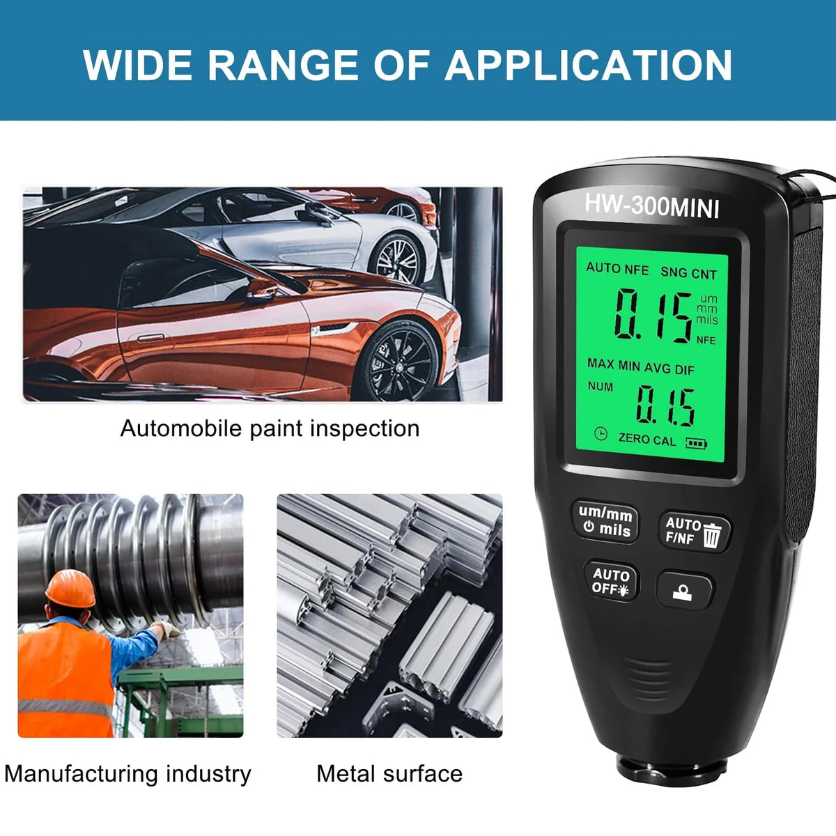 Paint Thickness Gauge Car Coating Thickness Meter for Automobile Paint