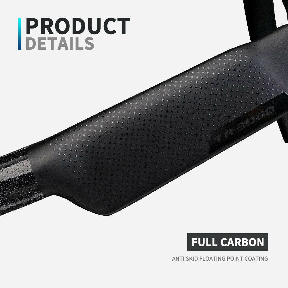 TOSEEK Bike Carbon Road Handlebar TR-3000 UD Matt Bicycle Handle Bar U