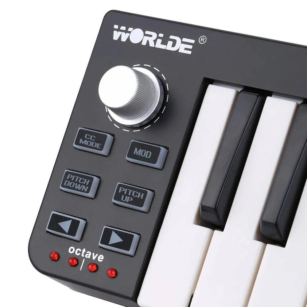 WORLDE Easykey.25 Portable Keyboard Mini 25-Key USB MIDI Controller ...