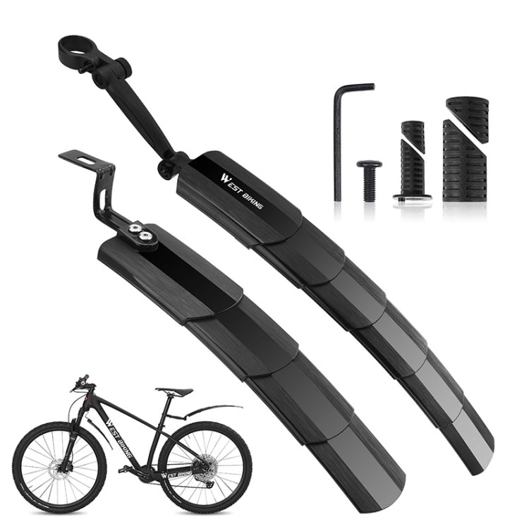 WEST BIKING Mountain Bike Retractable Folding Mudguards, WEST BIKING M