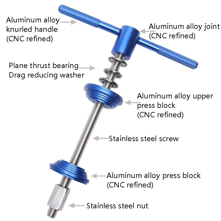 BG-2101 Mountain Bike Bowls Press-To-Enter Center Shaft Installation D