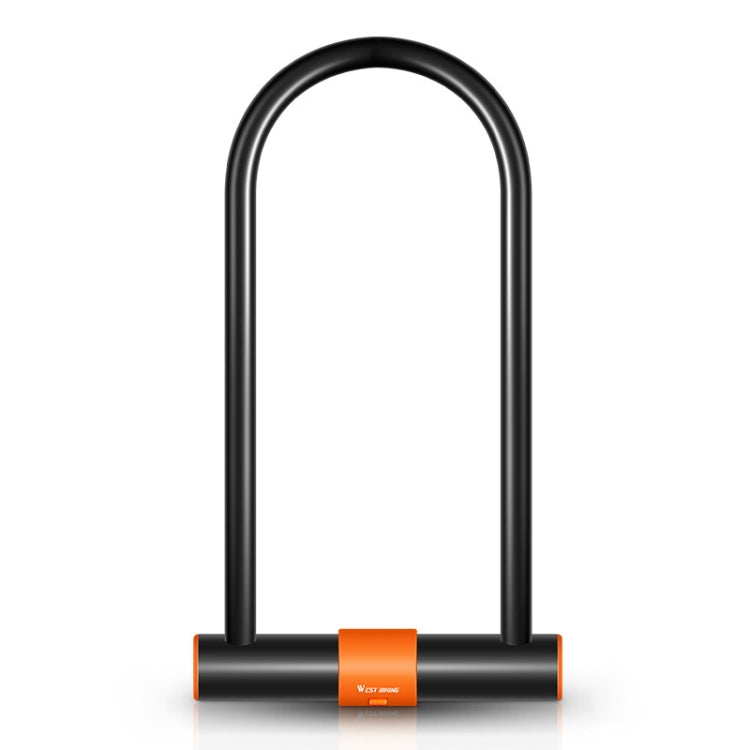 WEST BIKING Bicycle Carbon Steel Anti-Shear Anti-Theft U-Lock, Only Lo