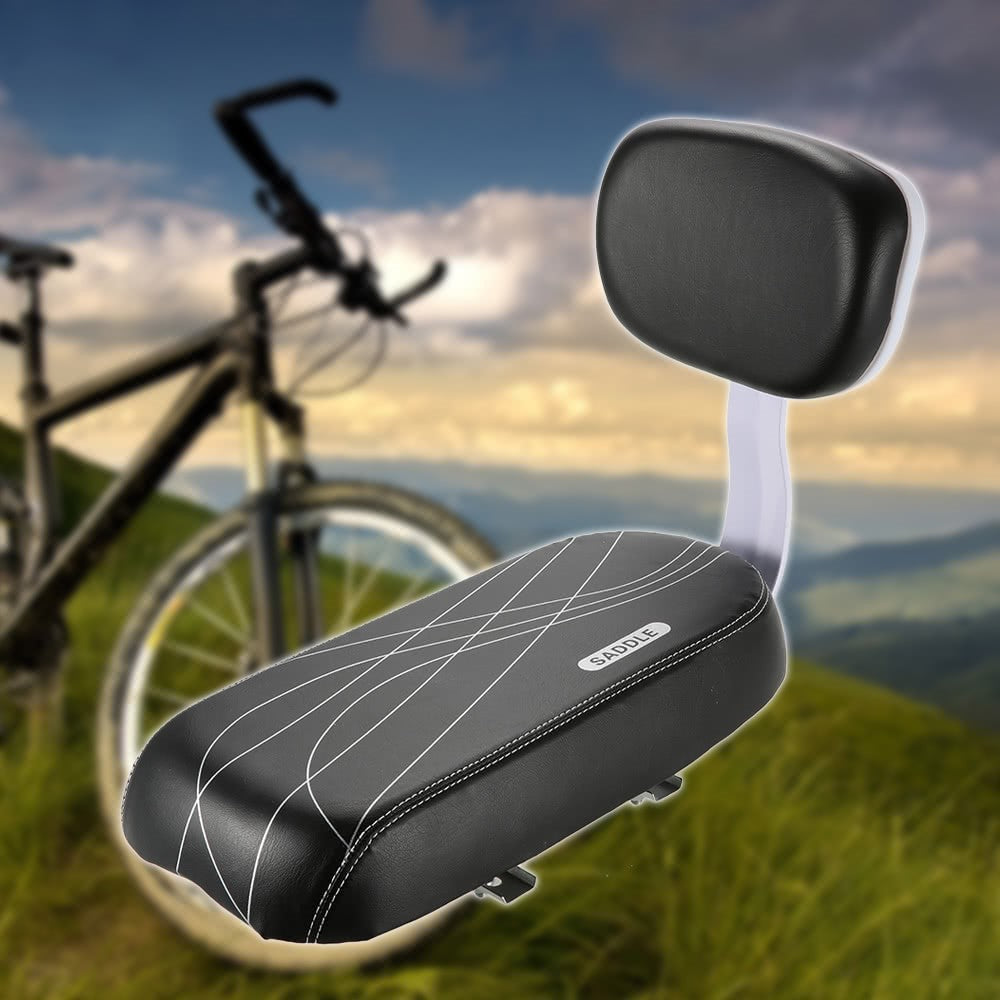Bicycle Back Seat Bike PU Leather Soft Cushion Rear Rack Seat Children