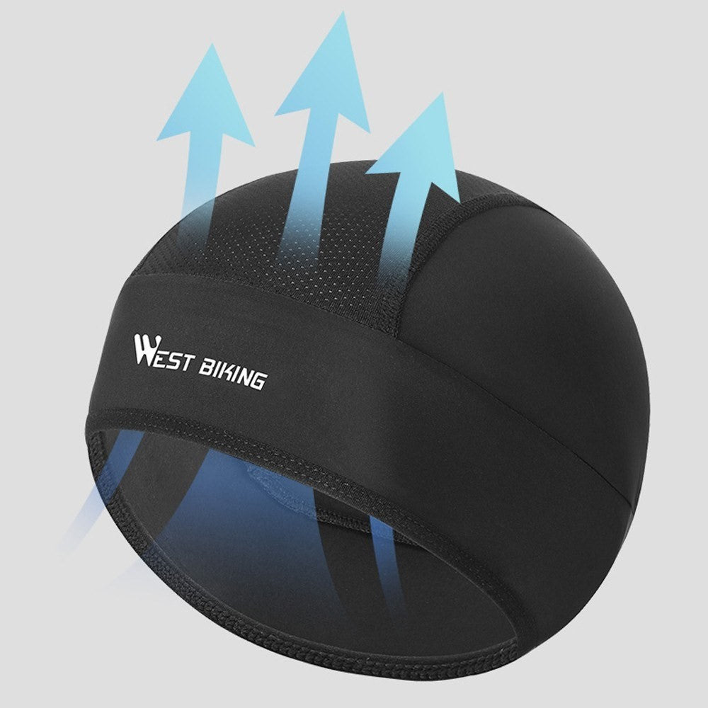 WEST BIKING Ice Silk Cooling Skull Cap Cycling Running Hat UV Protecti
