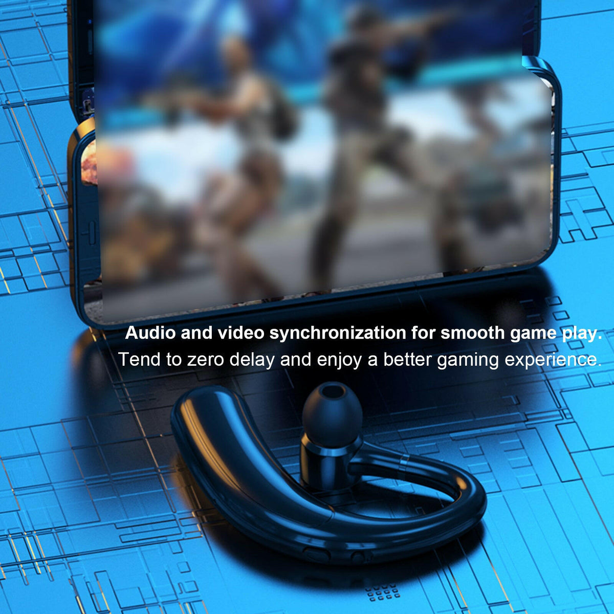 Hanging-ear BT5.2 Headset 180° Rotating Wireless Single Ear Headphone