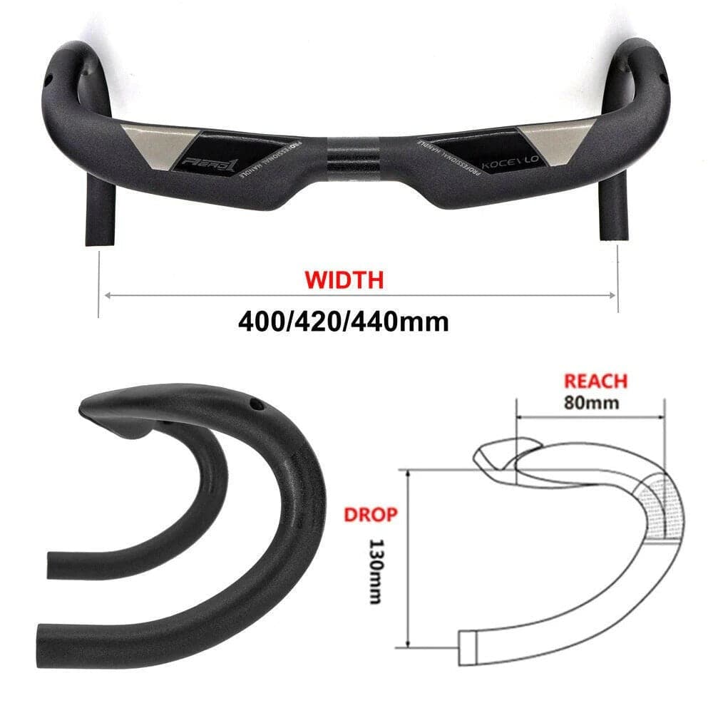 KOCEVLO carbon fiber bicycle handlebar Reduce resistance bent bar ...