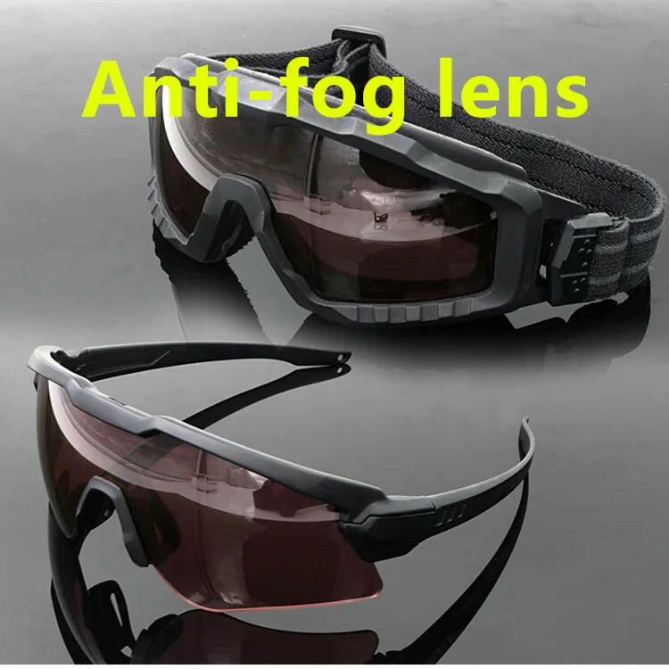 SI M ALPHA Anti-fog Ski sunglasses cycling sun glasses military goggles ...