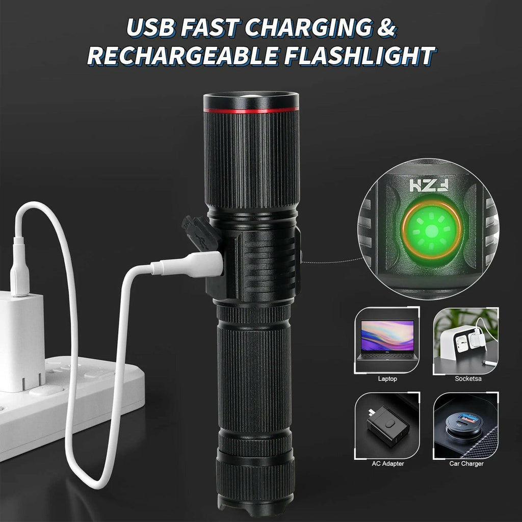 Aluminum Alloy White Laser Powerful LEP Flashlight 18650 or 21700 ...
