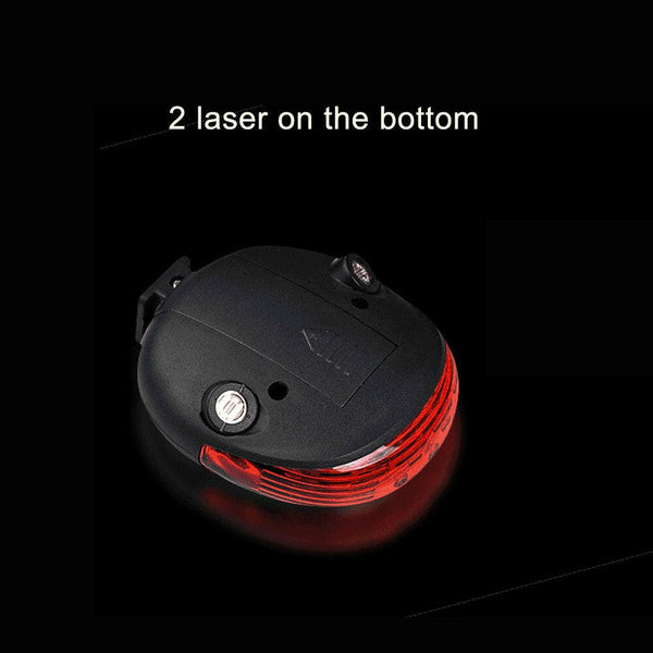 Waterproof 5 LED 2 Laser Bicycle Rear Tail Light Lamp Taillights For C