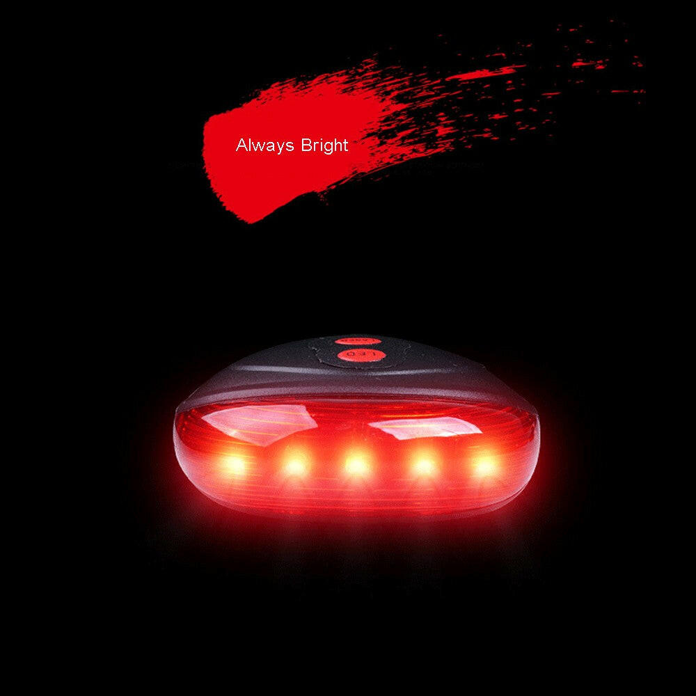 Waterproof 5 LED 2 Laser Bicycle Rear Tail Light Lamp Taillights For C