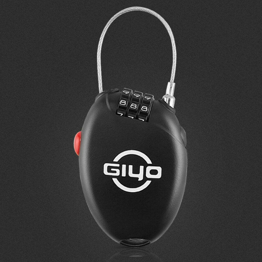 Bike Multi Function Mini Cable Lock 3 Digit Password Coded Anti-Theft