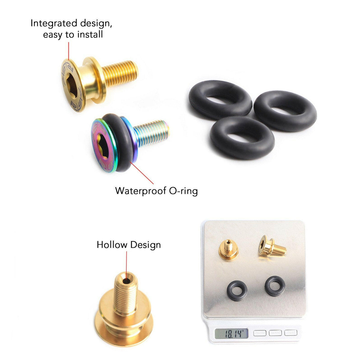 M8x15mm Square Hole Crankset Bottom Bracket Bolts Crank Arm Bolts Bike